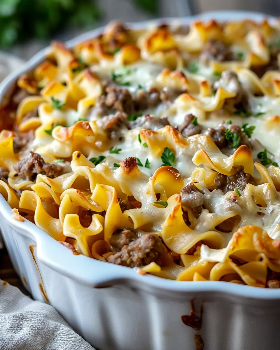 sour cream beef noodle casserole